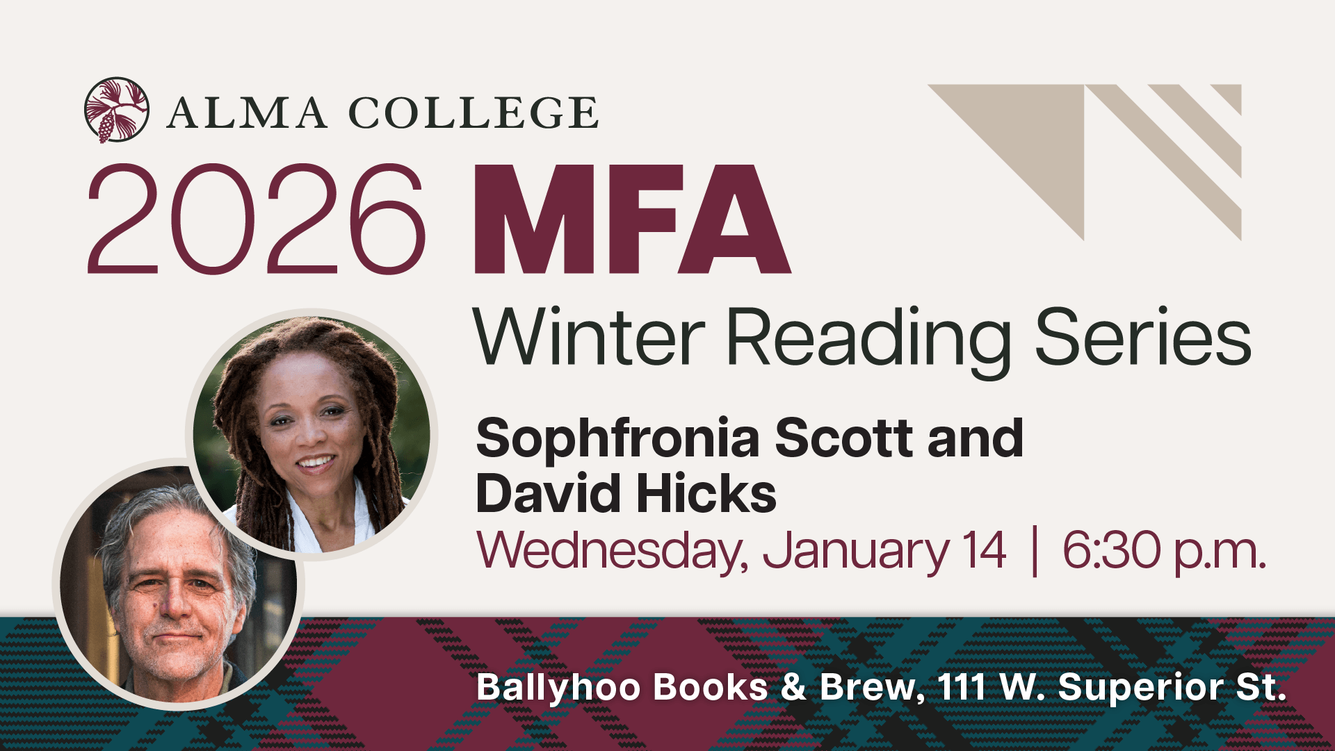 MFA Winter Reading Series-Jim Daniels | Alma College | Events